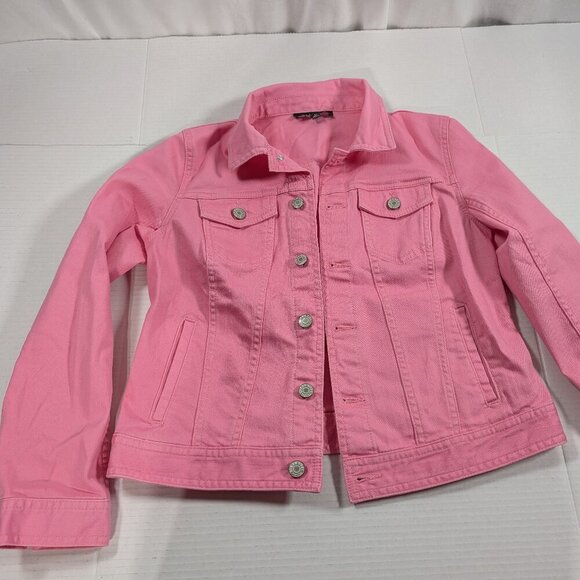 Talbots | Jackets & Coats | Talbots Pink Jean Jacket Womens Small ...